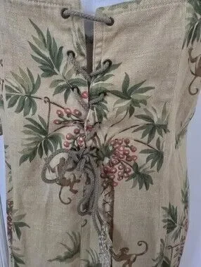 Muse | Dresses | Muse Vintage Print Monkey Tropical Maxi Dress | Poshmark